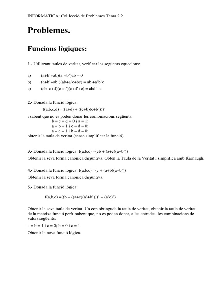 Colec Prob Tema 2 2 v2018 | PDF