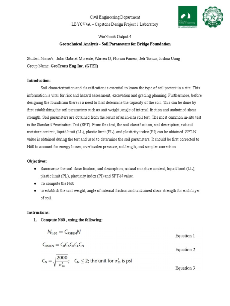 Civil Engineering Soil Parameters | PDF | Applied And Interdisciplinary ...