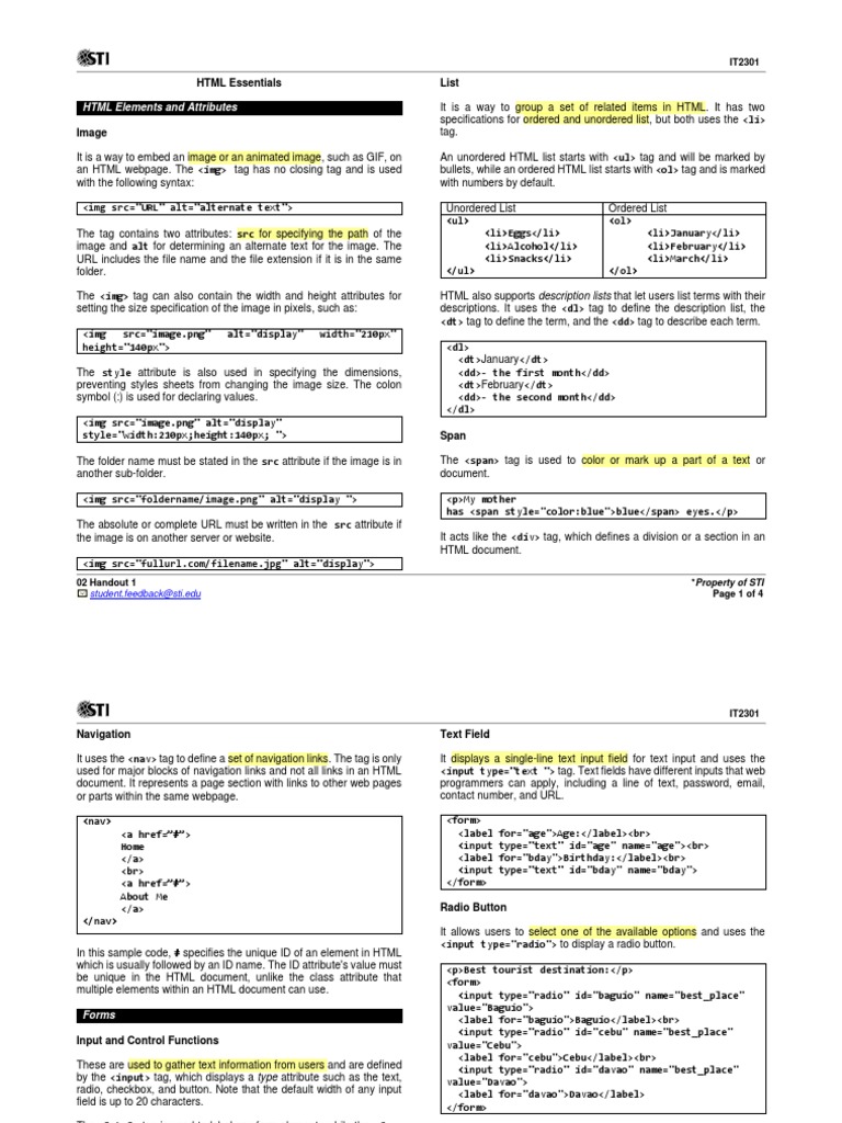 02 Handout 1 | PDF | Ordinateurs