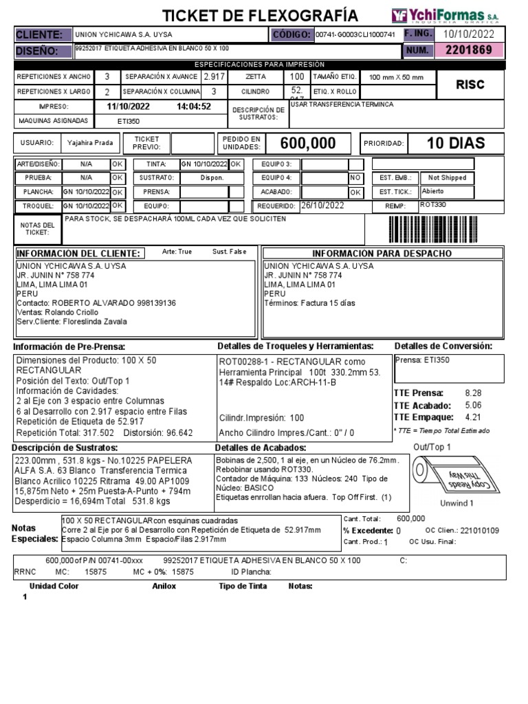 Ejemplo de Ticket | PDF | Tecnicas artisticas | Sector secundario de la ...