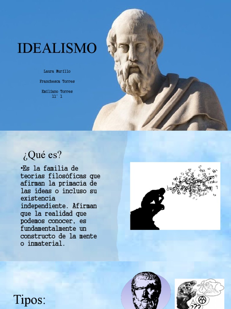 Idealismo: Laura Murillo Franchesca Torres Emiliano Torres 11°1 | PDF