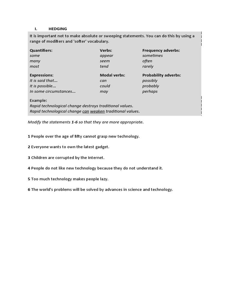 It Is Important Not To Make Absolute or Sweeping Statements. You Can Do ...