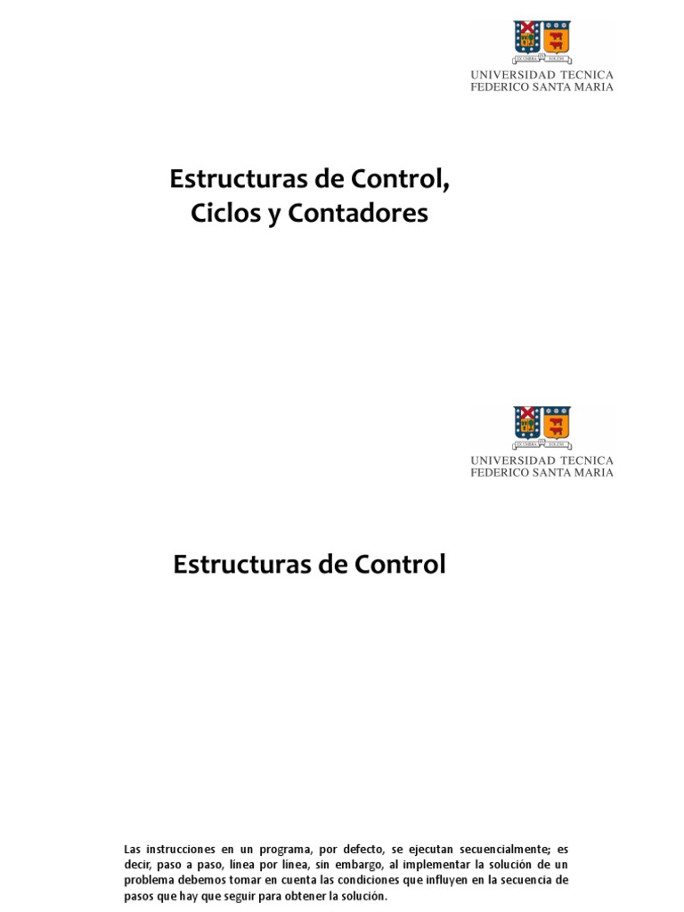 Presentación Unidad 2_Estructuras control y ciclos (if while for) | PDF ...