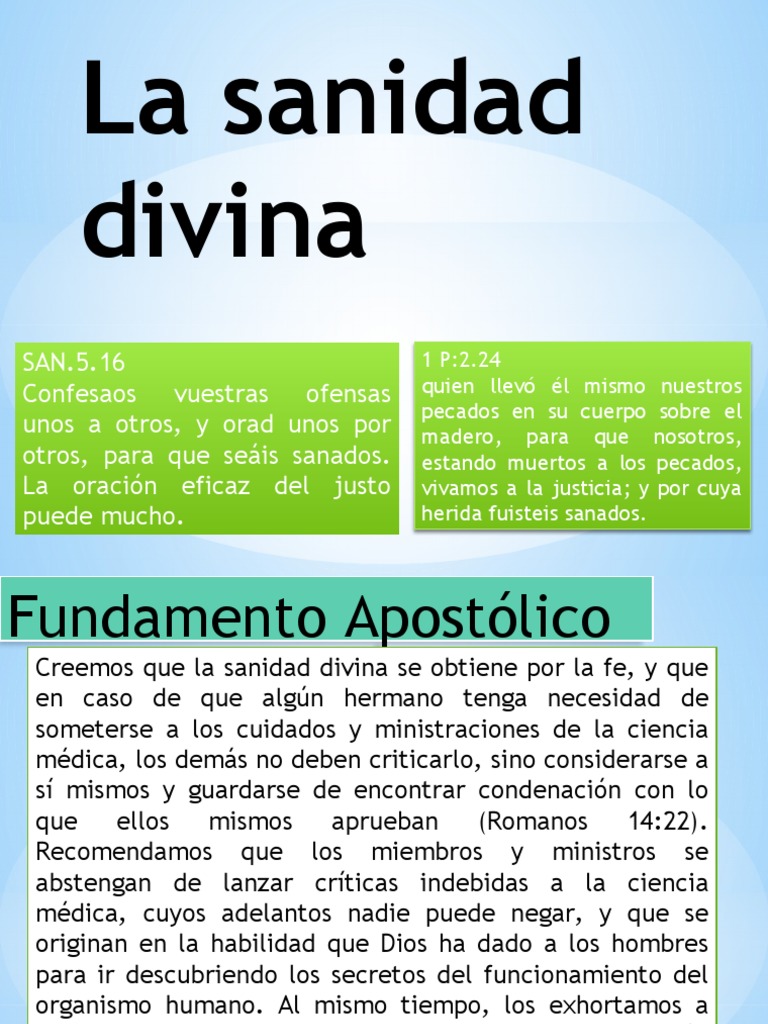 La Sanidad Divina | PDF | Pecado | Jesús