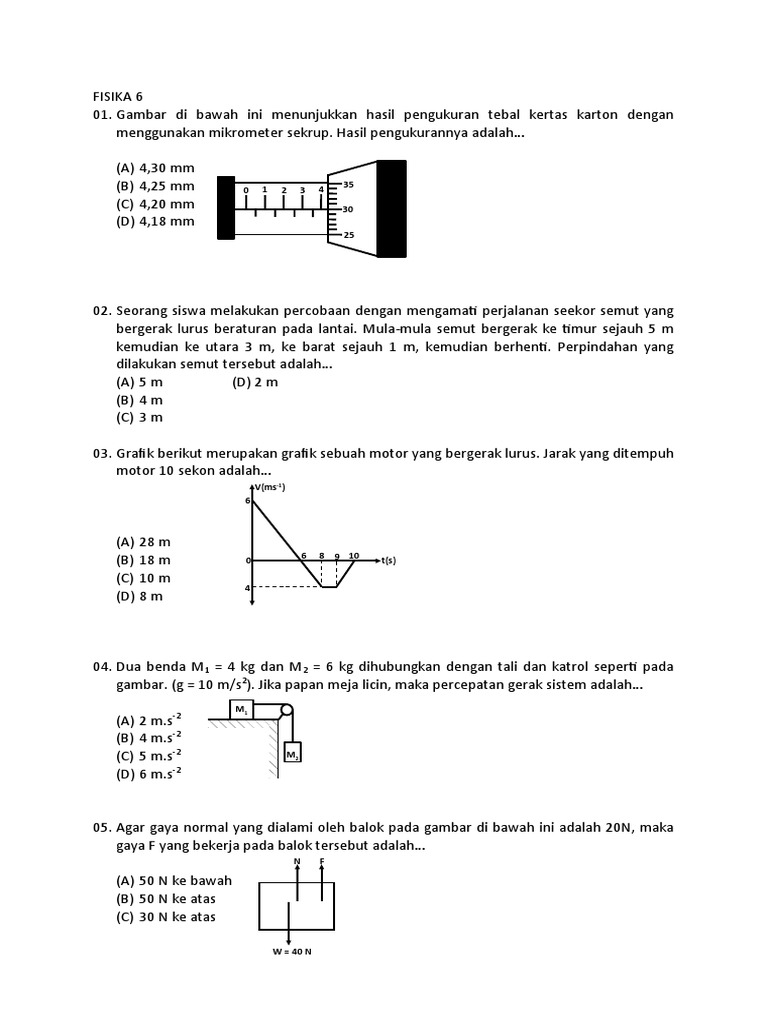 Soal Fisika: Pengukuran dan Gaya | PDF | Metode & Bahan Ajar | Sains & Matematika