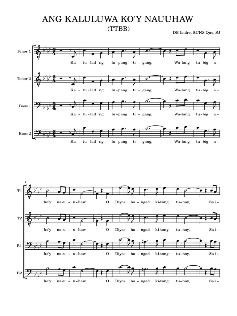 Ang Kaluluwa Koy Nauuhaw-Ttbb | PDF