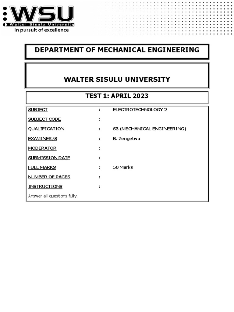 Elt2 Test 1 | PDF | Electrical Network | Electrical Resistance And ...