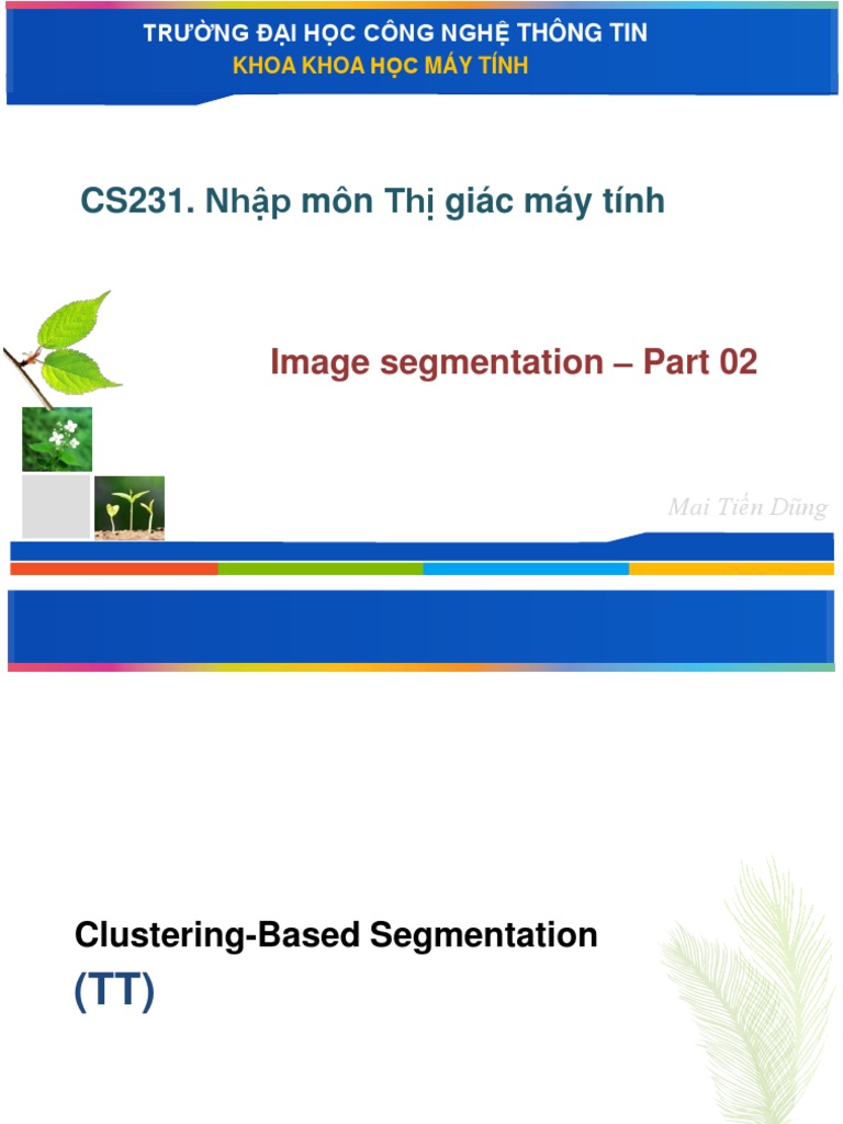 Bai07 ImageSegmentation Part2 | PDF | Cluster Analysis | Image Segmentation