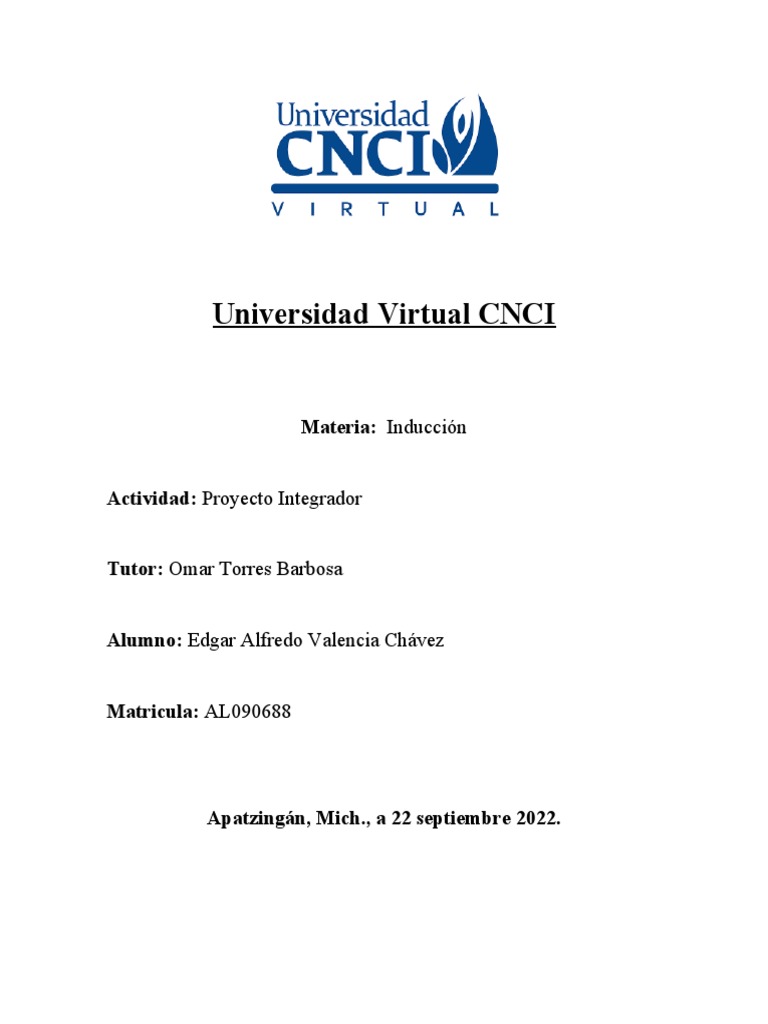 Proyecto Integrador Universidad Virtual CNCI | PDF