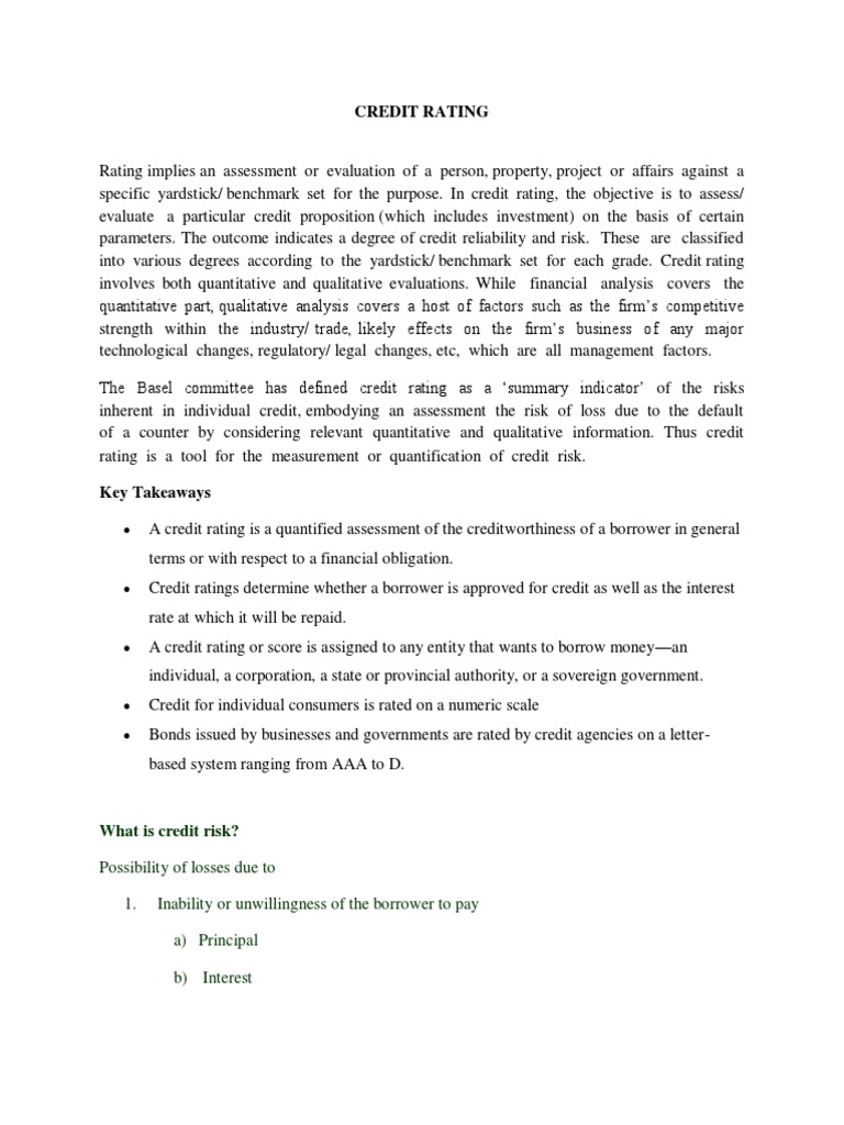 CR Rating | PDF | Finance & Money Management