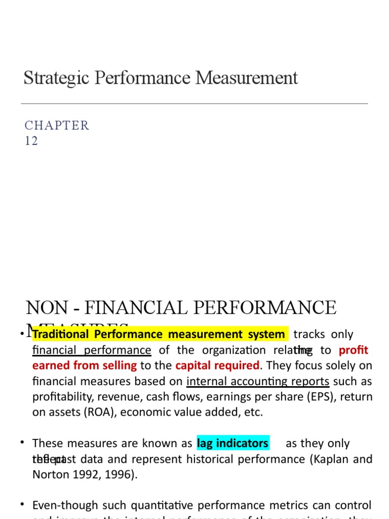 Balanced Scorecard for Performance Measurement | PDF