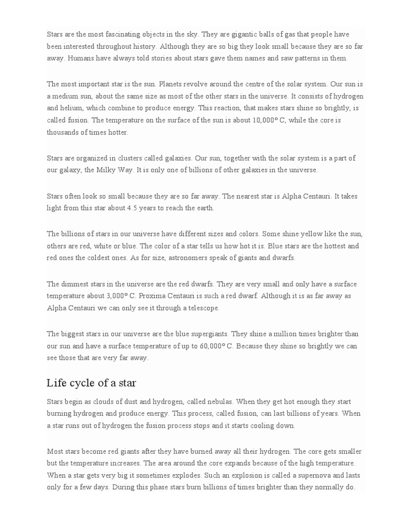 Stars | PDF | Stars | Sun