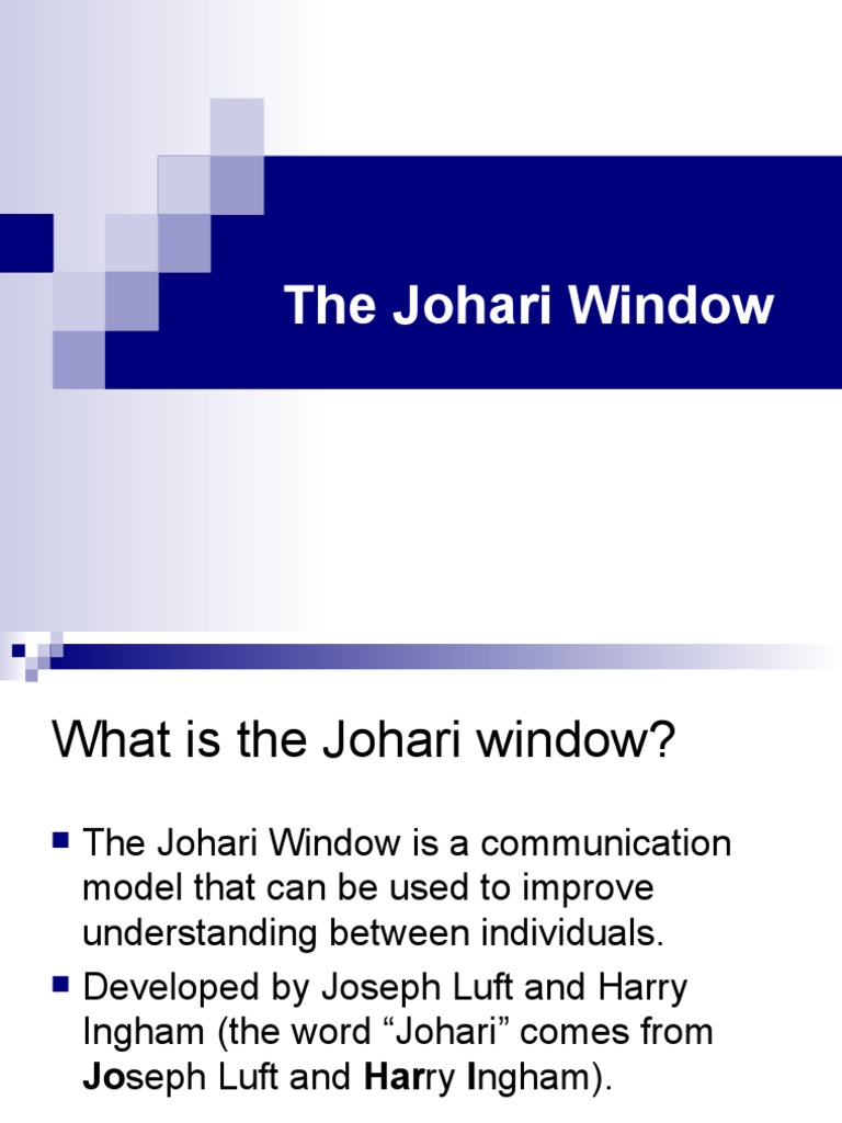 The Johari Window | PDF