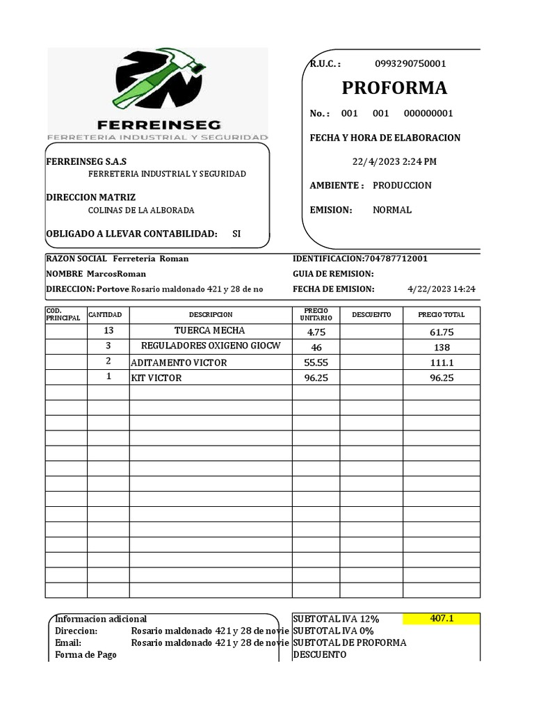 Proforma #1 Roman | PDF