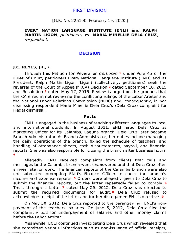 Every Nation Labor Case of Preventive Suspension | PDF | Certiorari ...