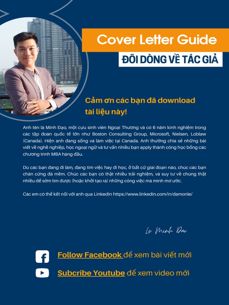Cover Letter Guide - Minh Dao Le | PDF