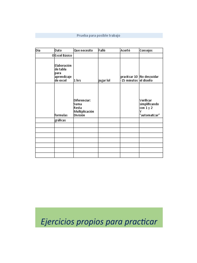 Prueba para Excel | PDF | Informática | Ciencias de la Computación Prueba para Excel | PDF | Informática | Ciencias de la Computación