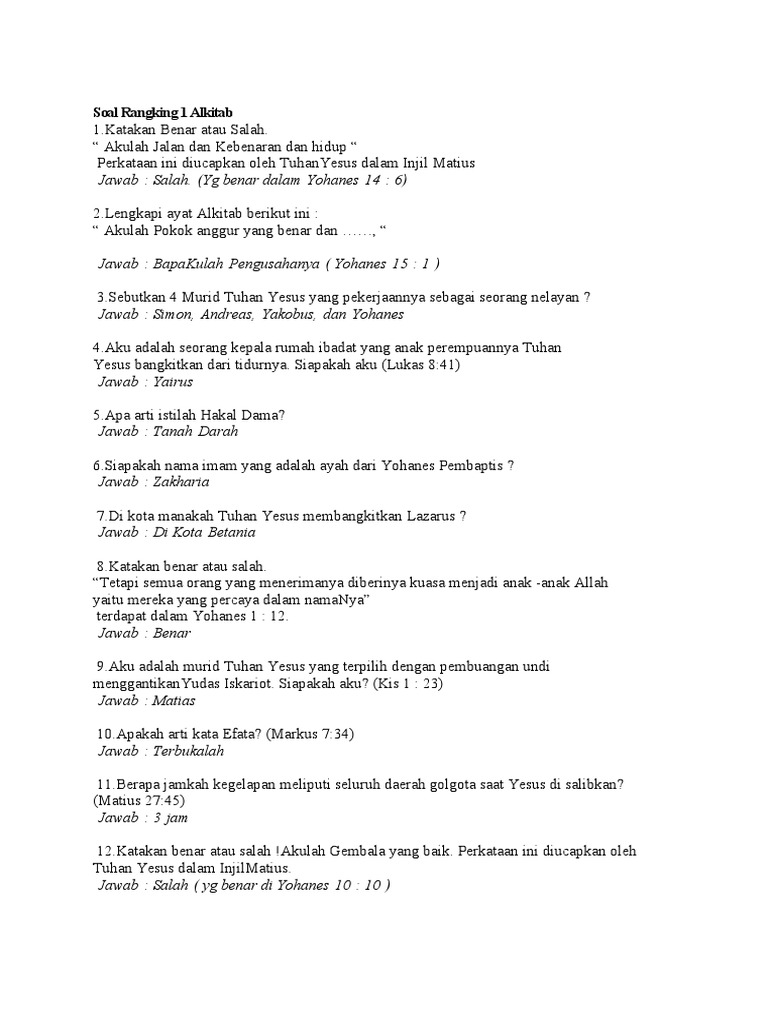 Menguji Pengertian Alkitab Pdf