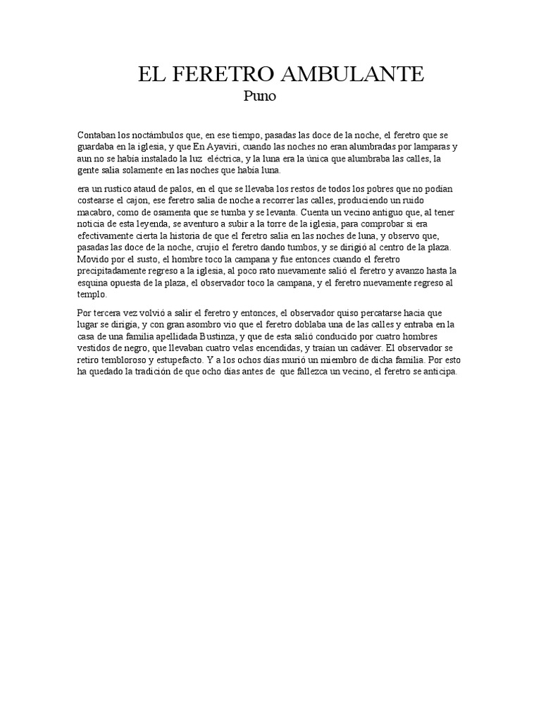 El Feretro Ambulante | PDF