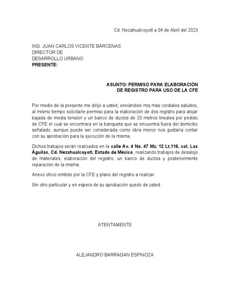 Cfe Escrito | PDF
