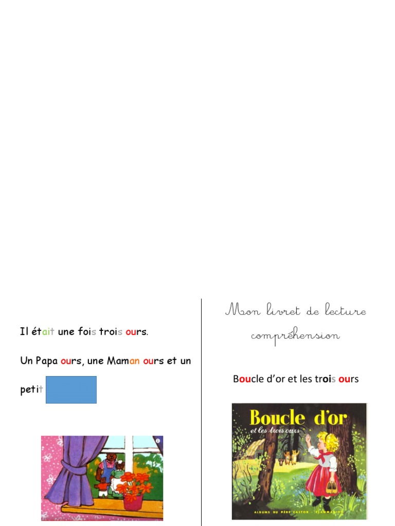 Boucle d'Or et les Trois Ours | PDF | Boucles d'or et les Trois Ours