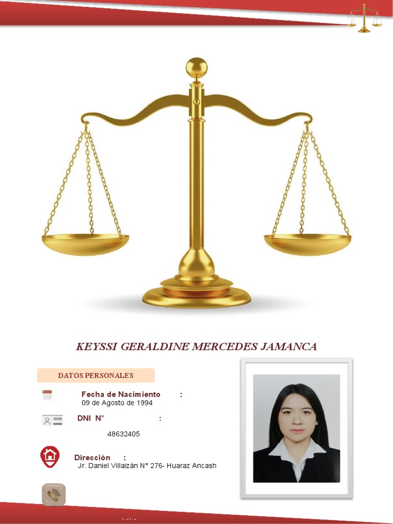 Keyssi Geraldine Mercedes Jamanca: Fecha de Nacimiento Dni N° | PDF ...