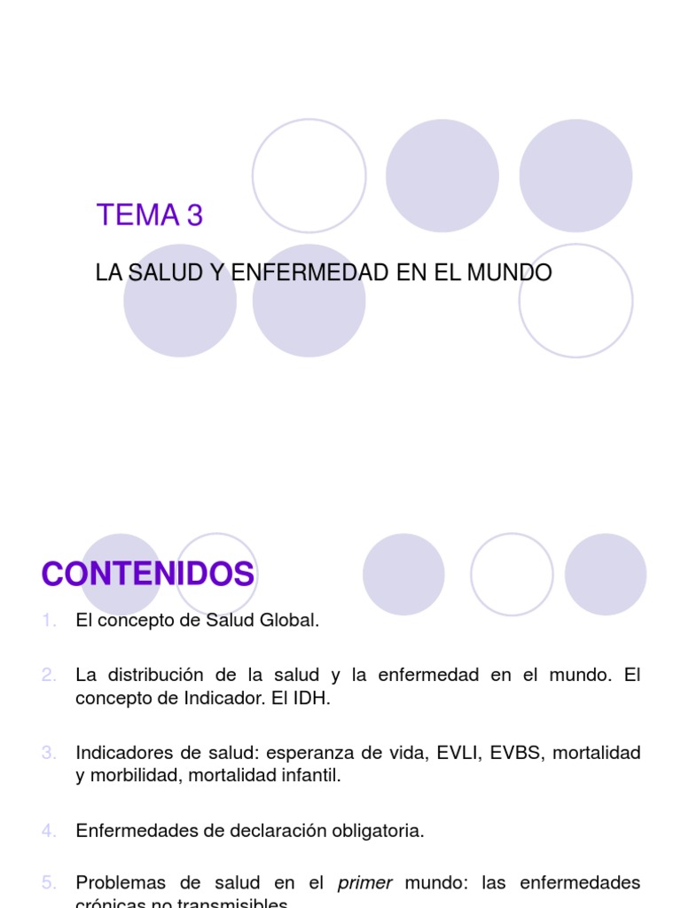 TEMA 3. La Salud y Enfermedad en El Mundo | PDF | Relaciones personales ...