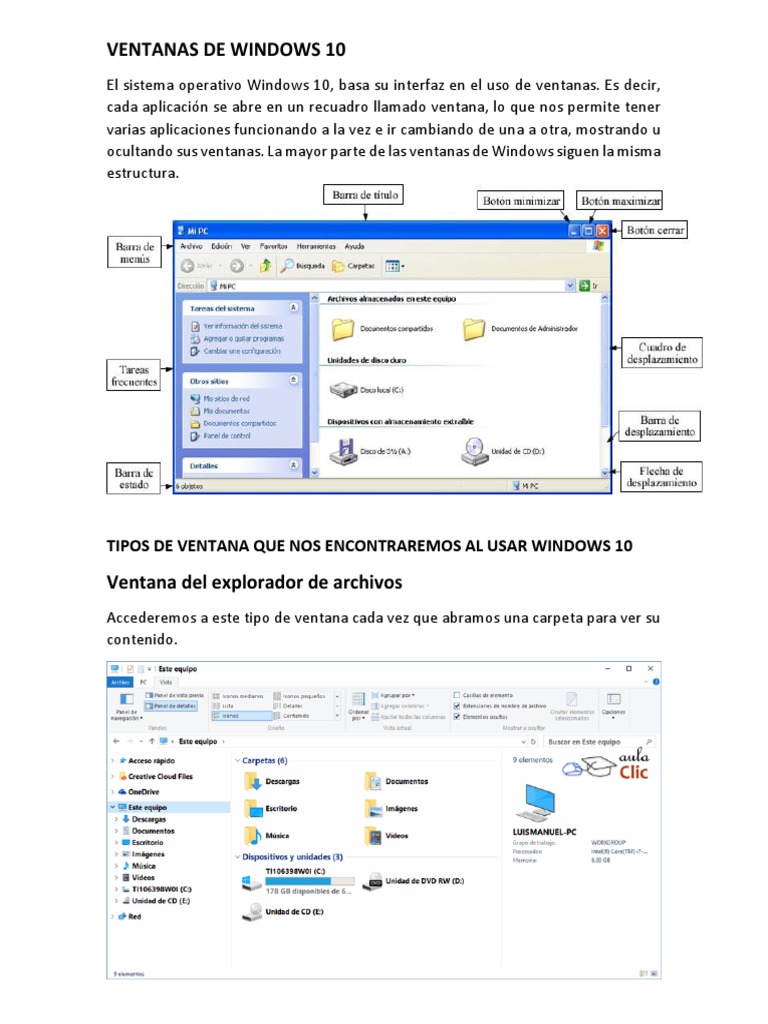 Ventanas de Windows 10 | PDF