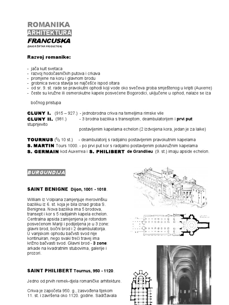 Romanika Arhitektura - Francuska | PDF