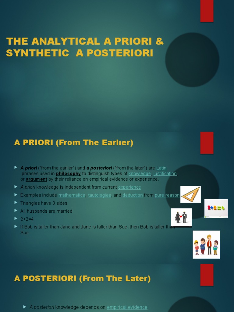 The Analytical A Priori & Synthetic A Posteriori | PDF | A Priori And A ...