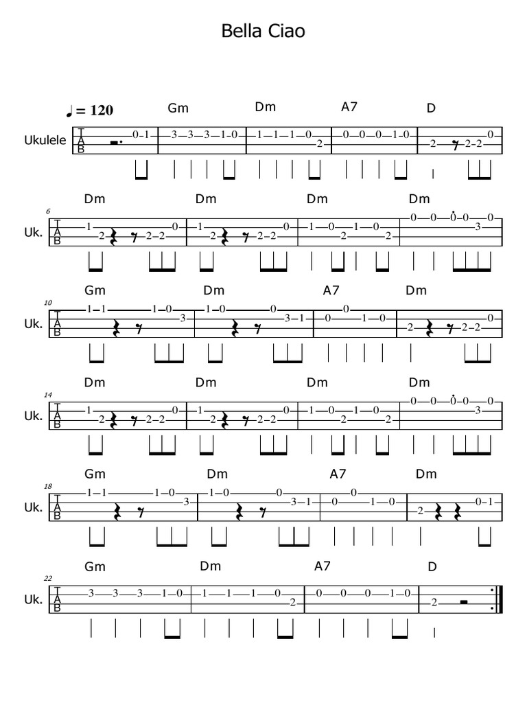Bella Ciao Ukelele | PDF