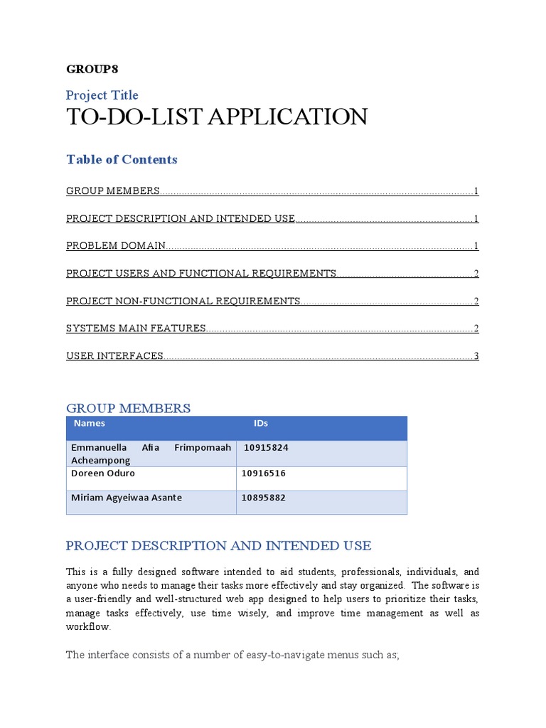 A User-Friendly To-Do List Application: Enabling Effective Task Management and Improved Time ...