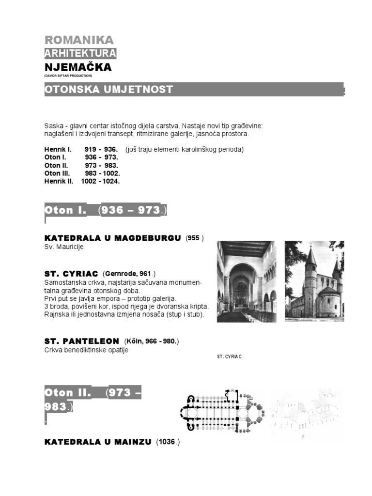 Romanika Arhitektura - Njemacka | PDF