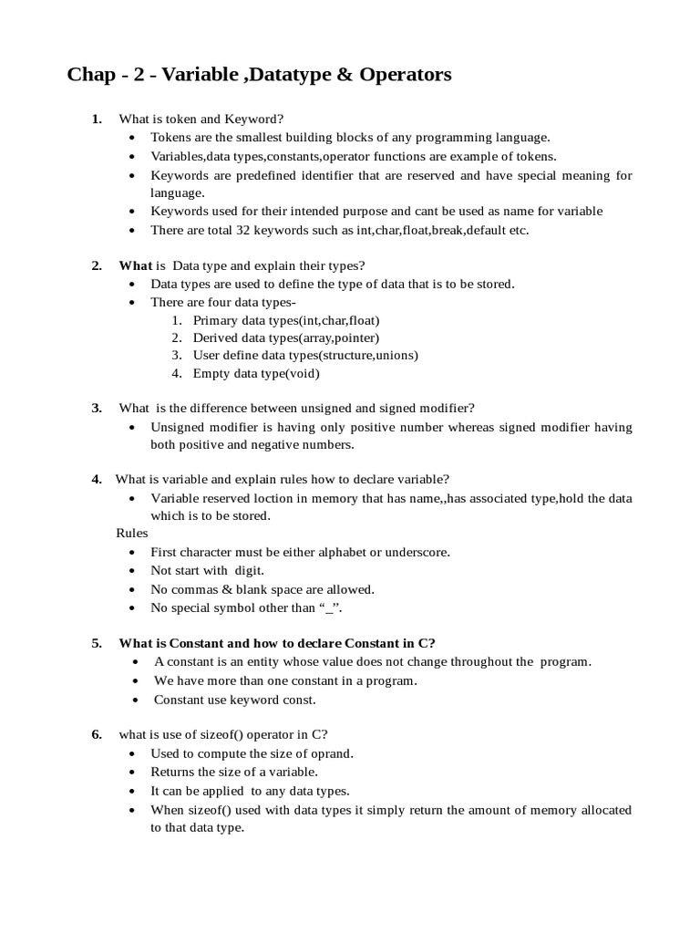 Assignment 2 C Language | PDF | Data Type | Variable (Computer Science)