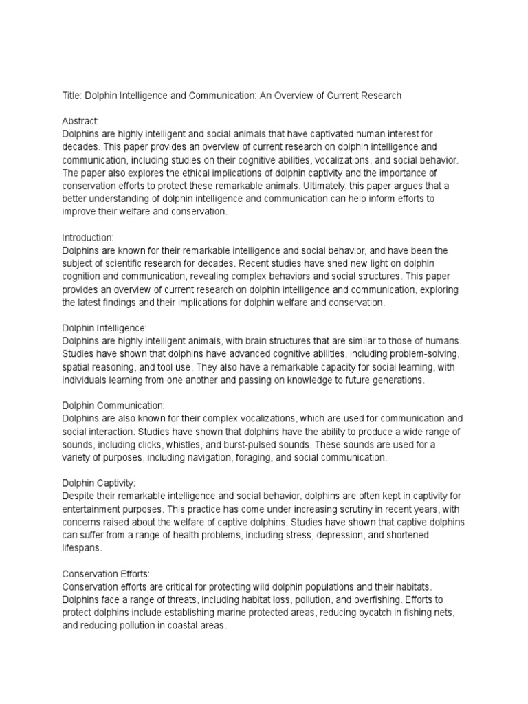 About Dolphine Pdf Dolphin Intelligence