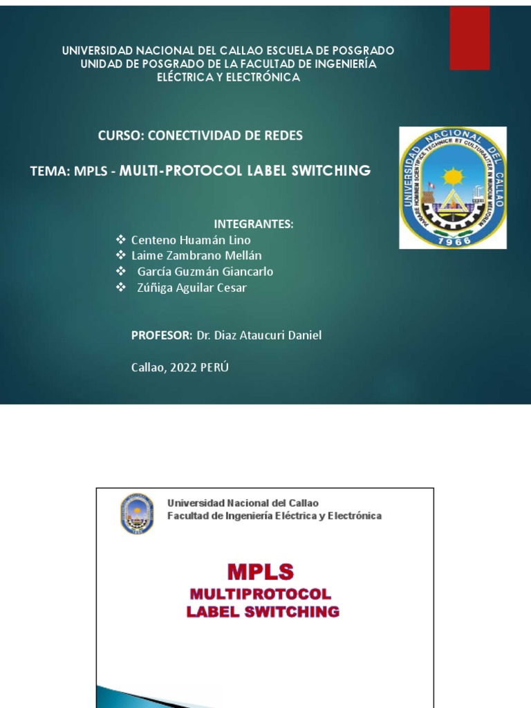 Curso: Conectividad de Redes Tema: Mpls - Multi-Protocol Label Switching | PDF | Redes | Cambio ...