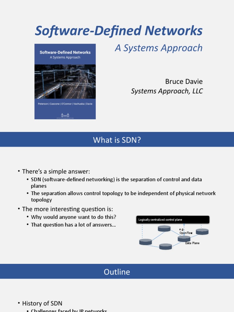 Software-Defined Networks: A Systems Approach | PDF | Computer Network | Virtualization