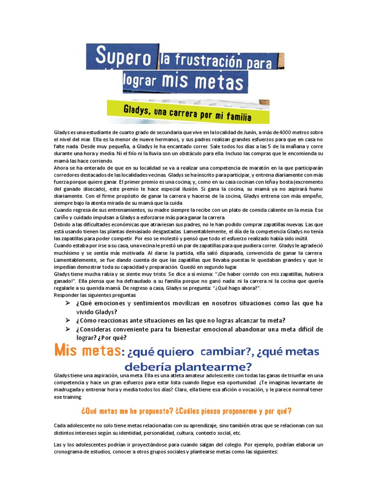 Superando la Frustración en Metas Personales | PDF | Tolerancia | Las ...