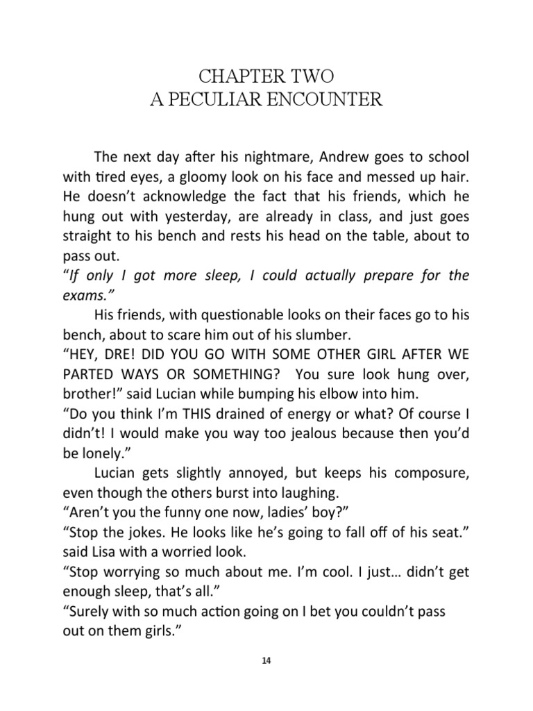 Chapter Two A Peculiar Encounter: Exams." | PDF