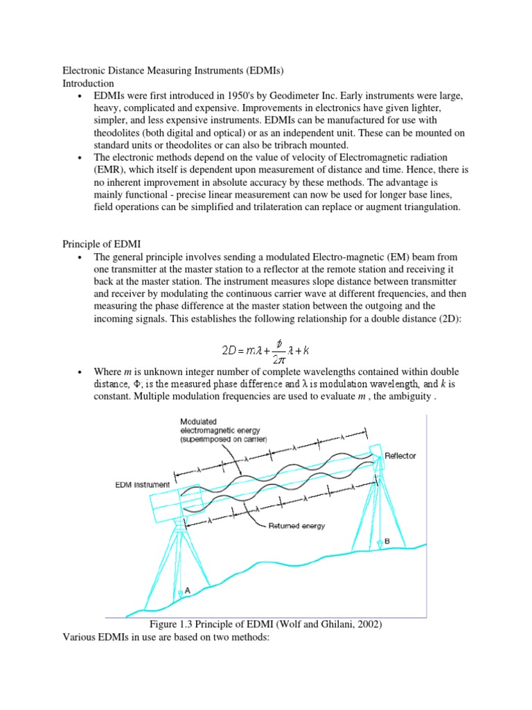 Modern Surveying Instruments Which Are Used For Surveying | PDF