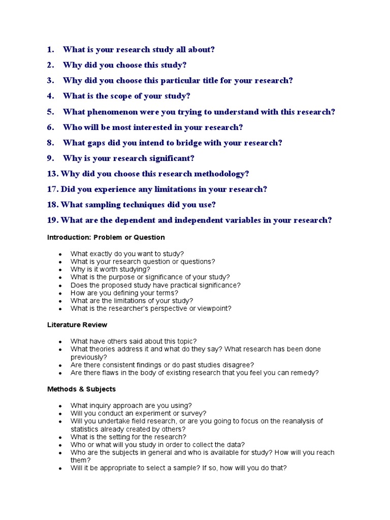 Possible Questions | Download Free PDF | Sampling (Statistics ...