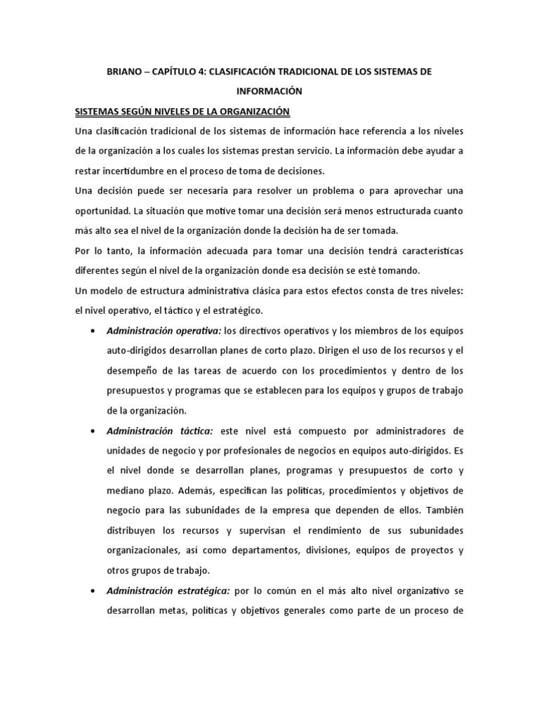 Resumen Capítulo 4 Briano | PDF