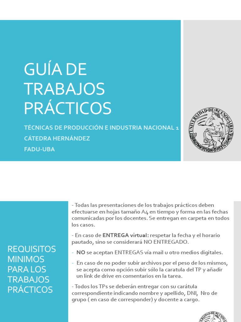 Guia Trab Pract Tpin 1 2023 Uba | PDF | Fibras | Diseño