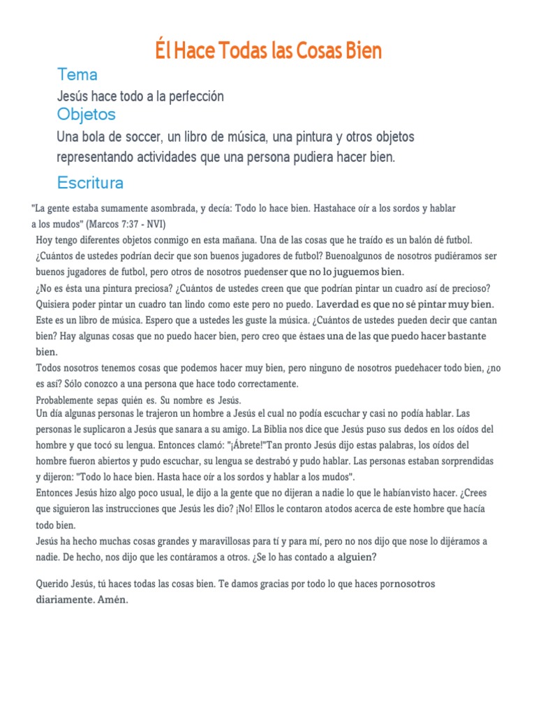 1 El-Hace-Todas-las-Cosas-Bien | PDF | Jesús