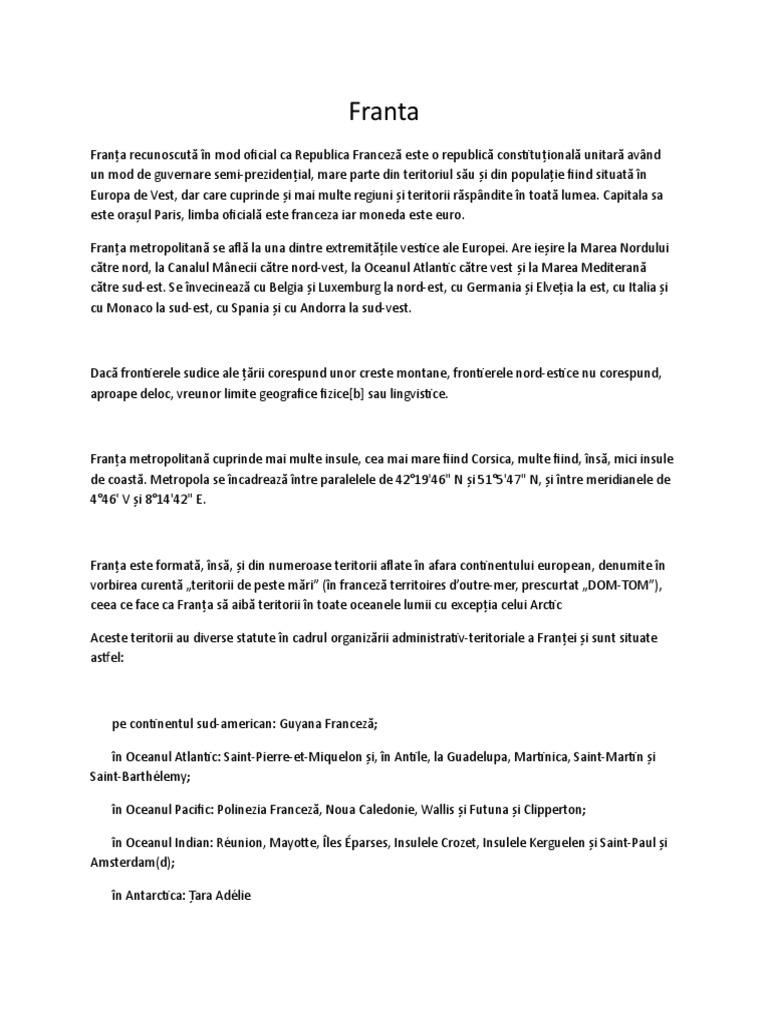 Geografia Frantei | PDF