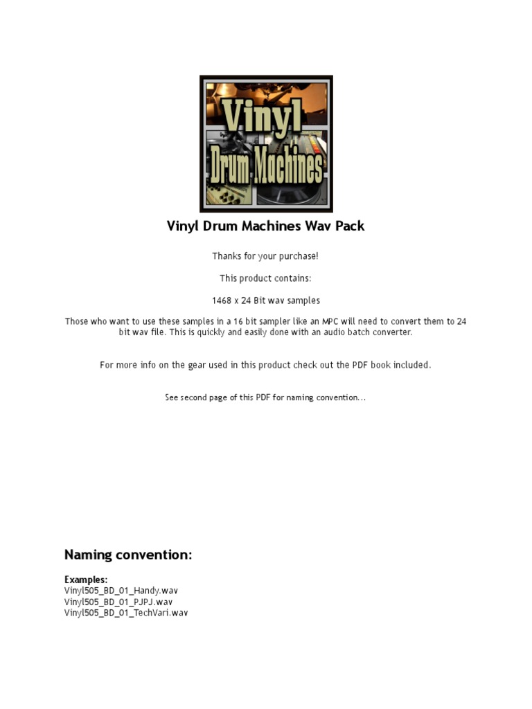 Vinyl Drum Samples for Producers | PDF