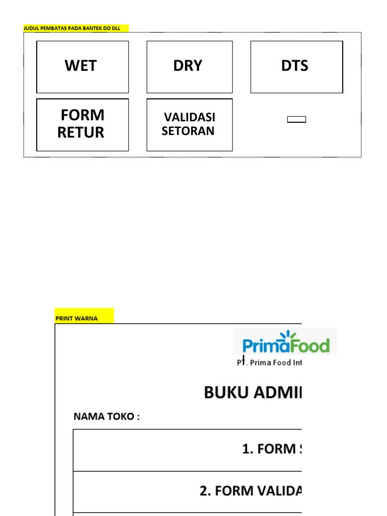 Form Administrasi Toko | PDF