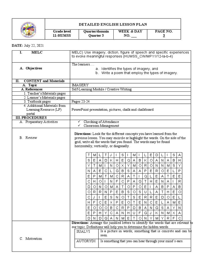 Lesson Plan Cot 2 Pdf Cognitive Science Behavior Modification