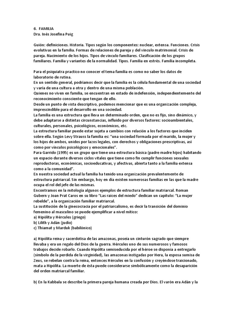 Cap6 Familia | PDF | Familia | Lilith