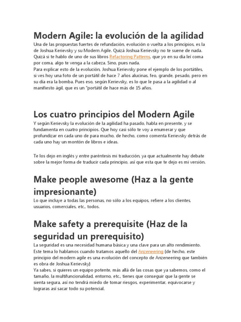 Modern Agile | PDF